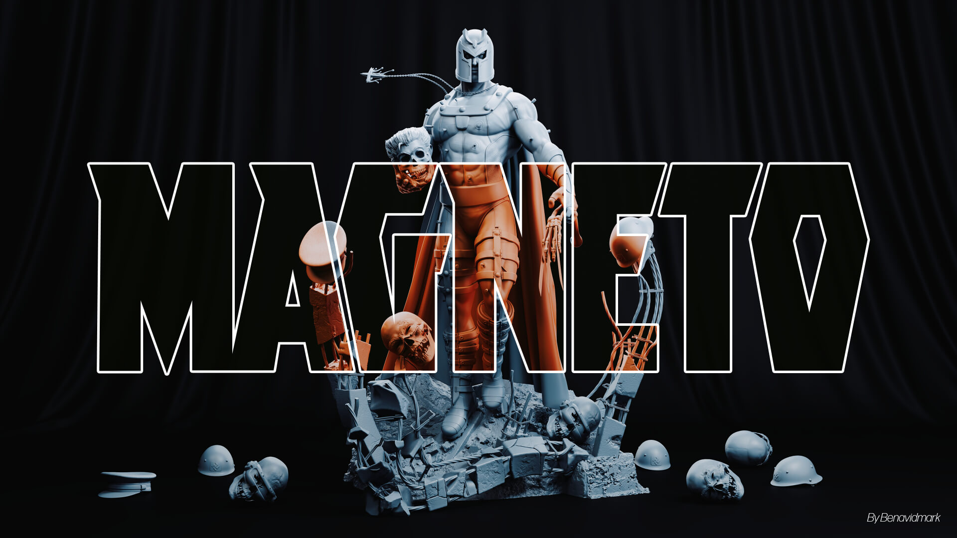 Magneto sculpture by benavidmark | RenderHub Wallpapers
