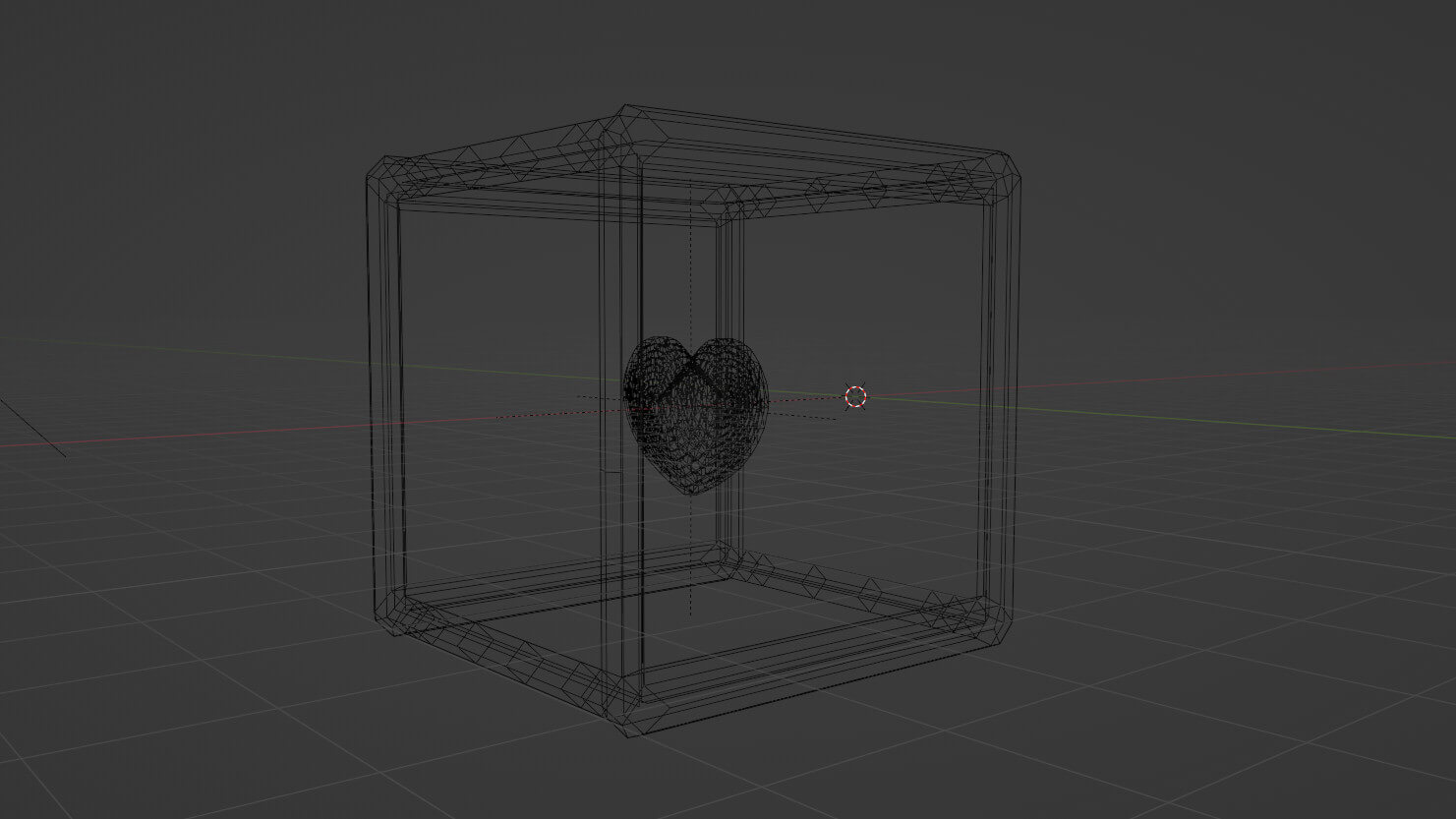 Cube With a Glass Heart - 3D Model by Benedit