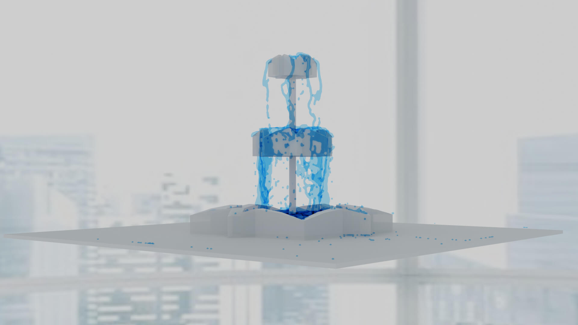 Glass Fountain - 3D Model by Benedit