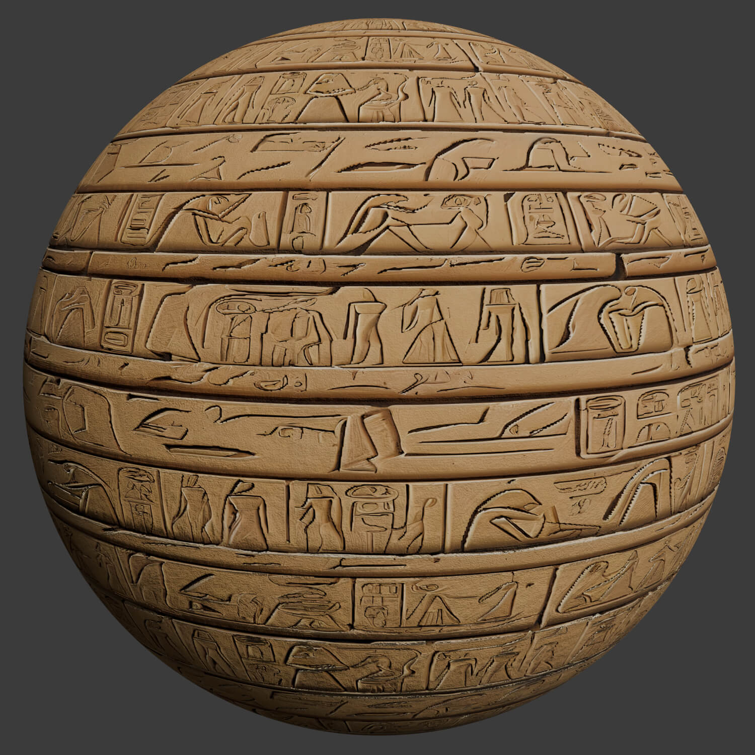 Ancient Egyptian Hieroglyphs Seamless PBR Texture by BenevArts
