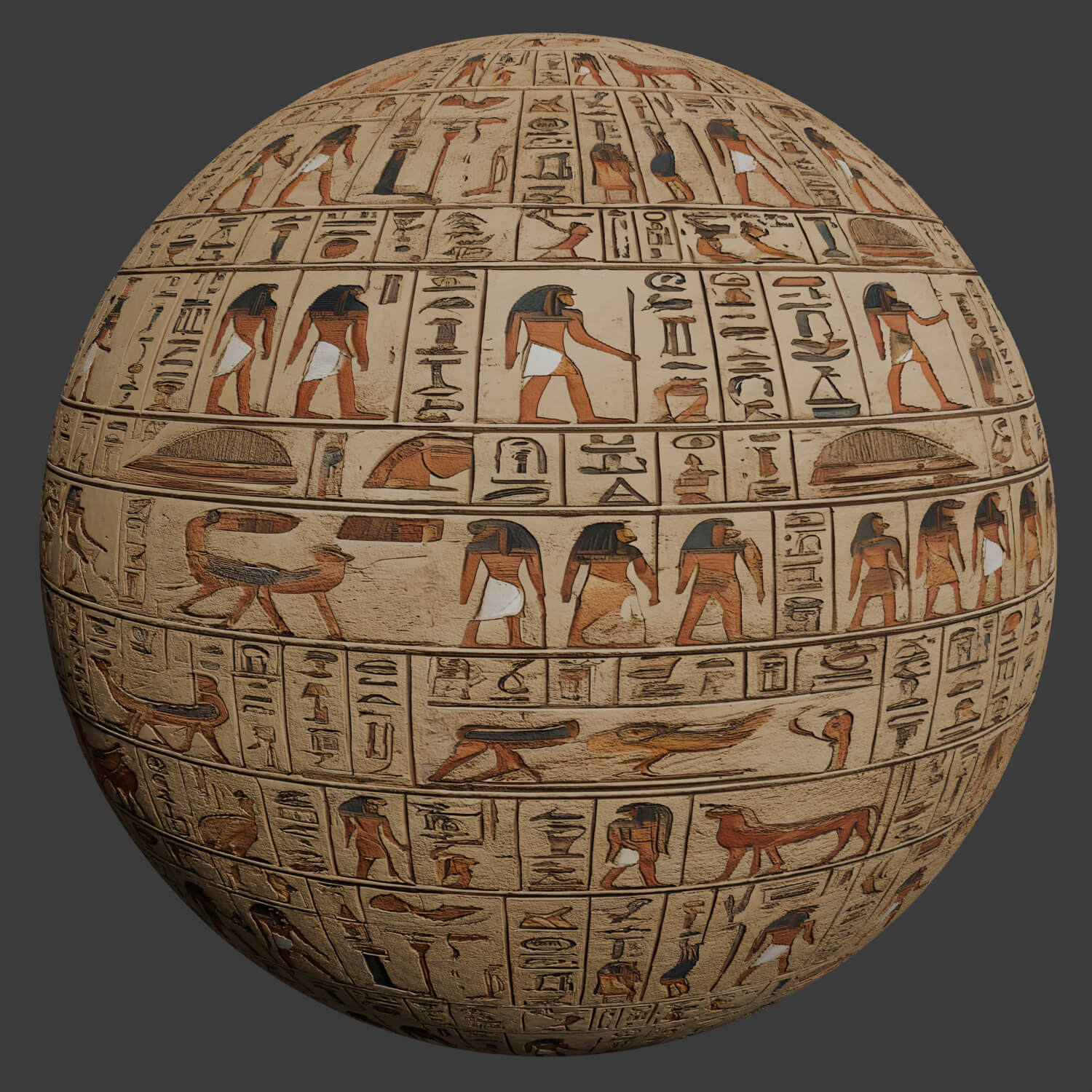 Ancient Egyptian Hieroglyphs Seamless PBR Texture by BenevArts
