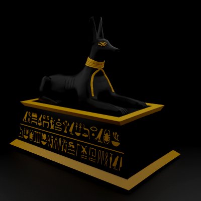 Anubis Dog Gaurdian Form - 3D Model by BenevArts