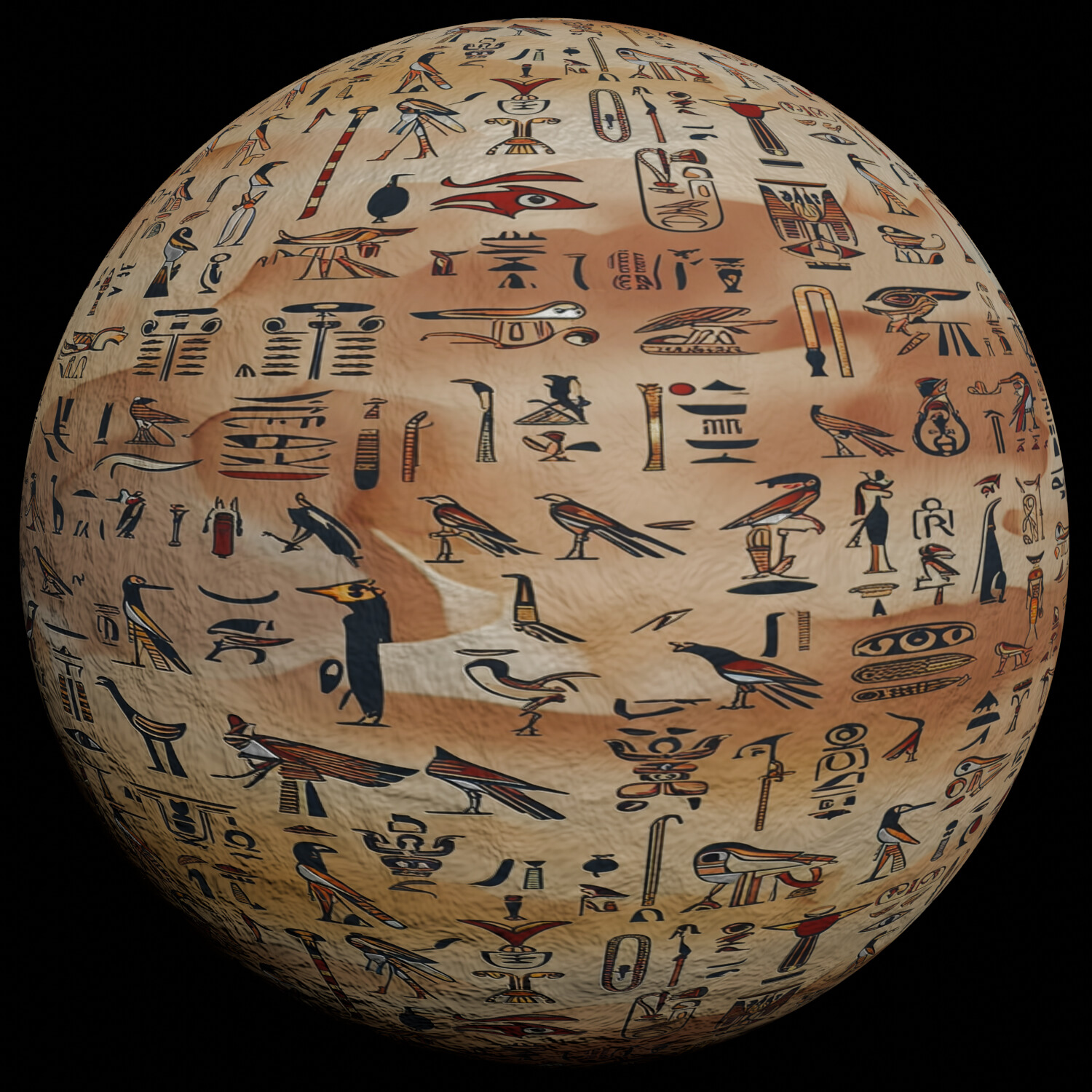 Collection of 12 Egyptian Hieroglyphs Seamless Texture Vol 2 by BenevArts