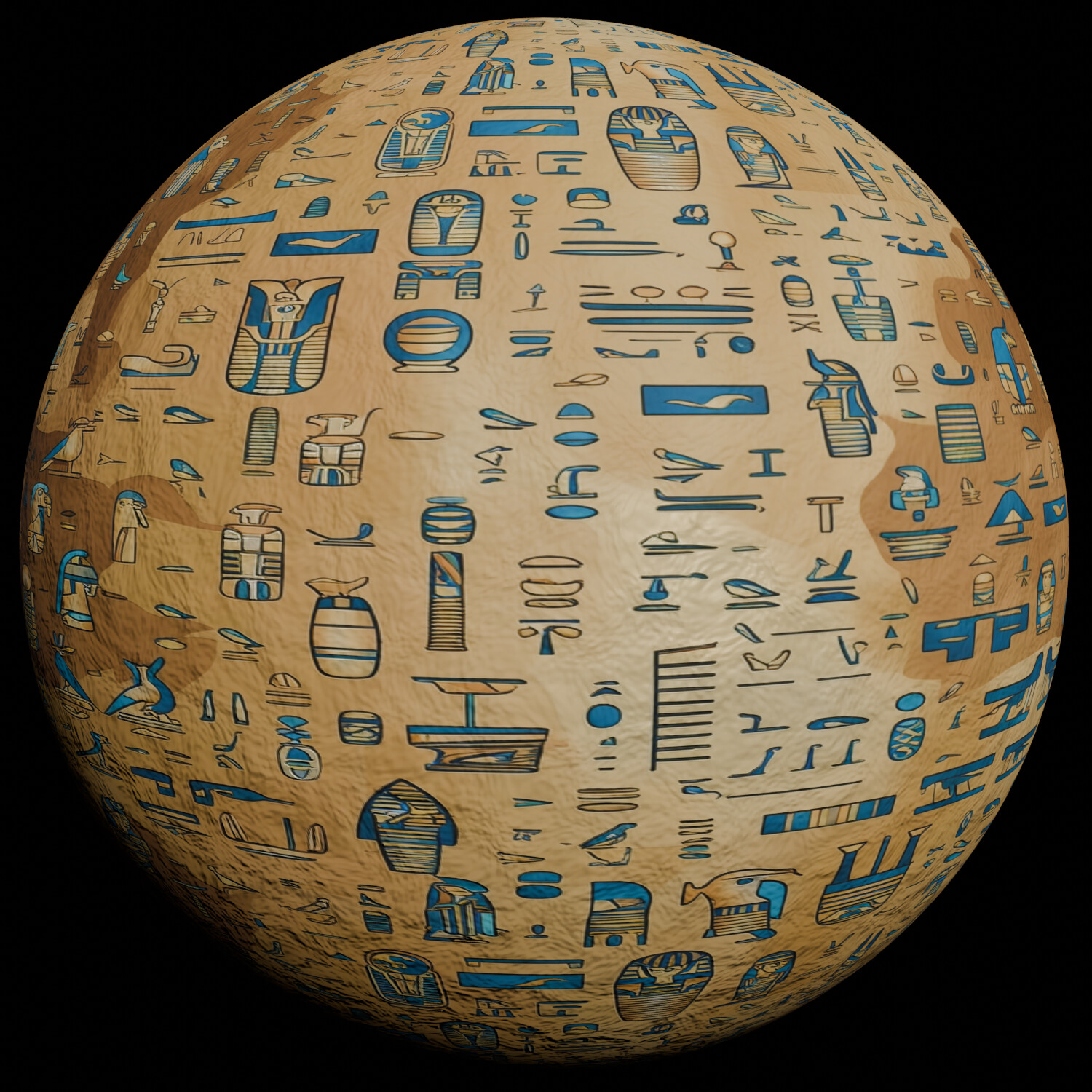 Collection of 12 Egyptian Hieroglyphs Seamless Texture Vol 2 by BenevArts