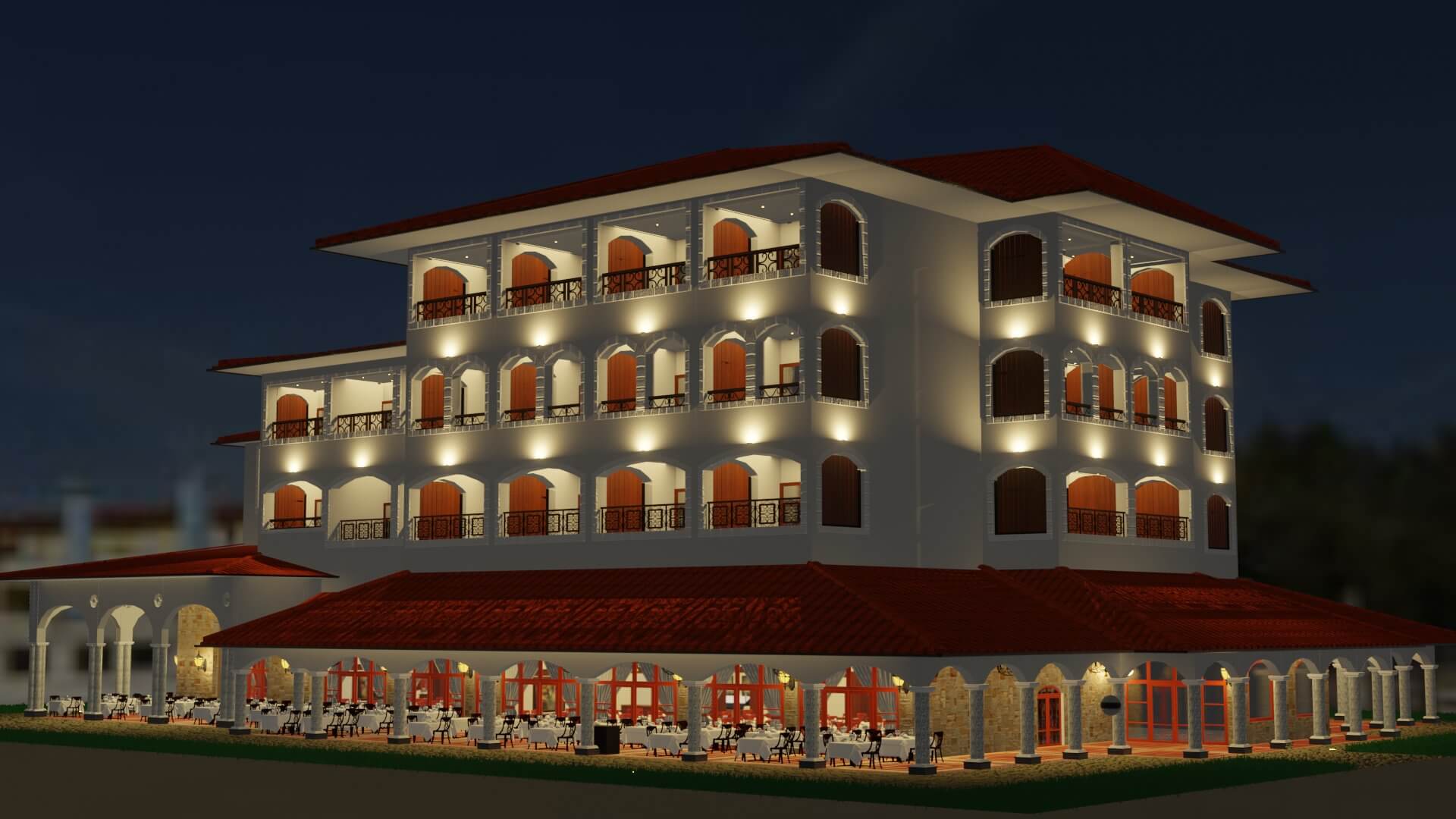 Hotel Restaurant Buffet - 3D Model by BenevArts