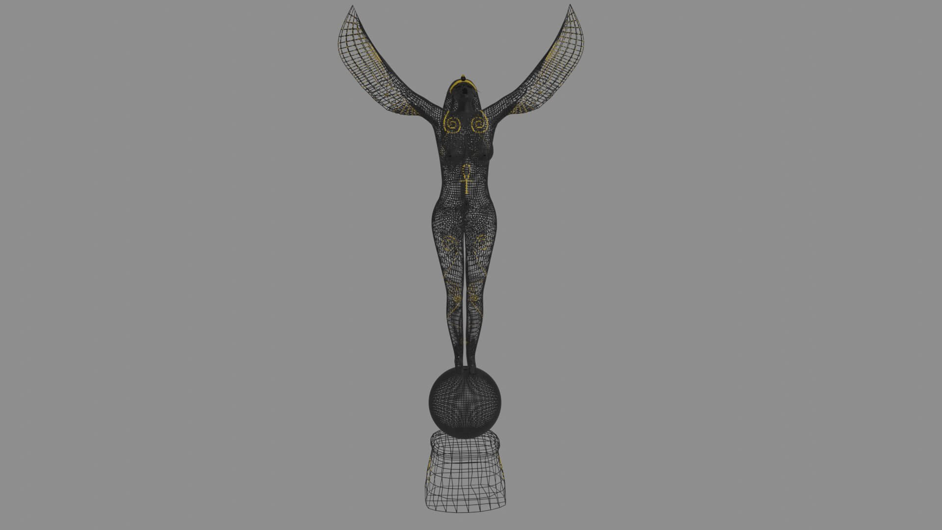 Egyptian Goddess Isis Statue - 3D Model by BenevArts
