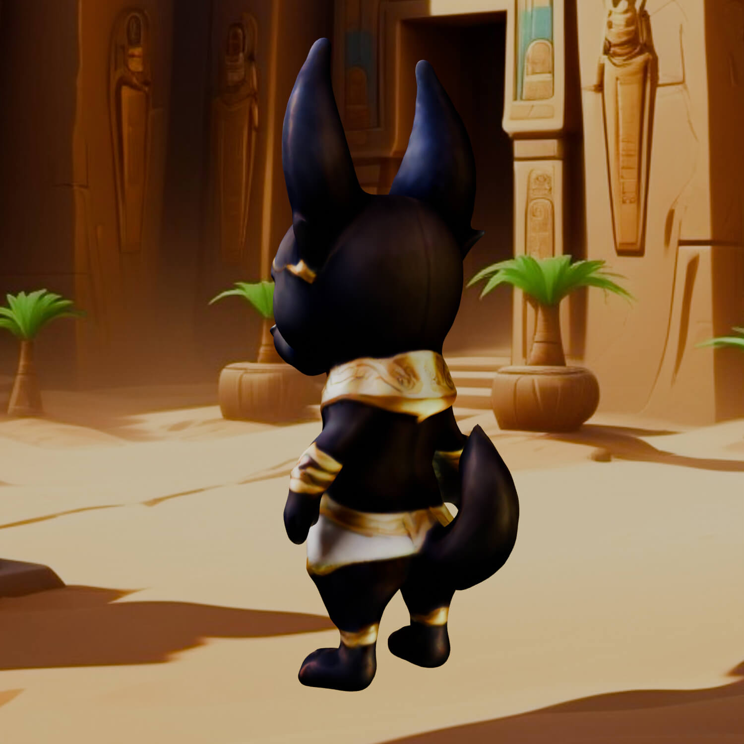 The Playful Guardian Anubis 3D Print Model by BenevArts