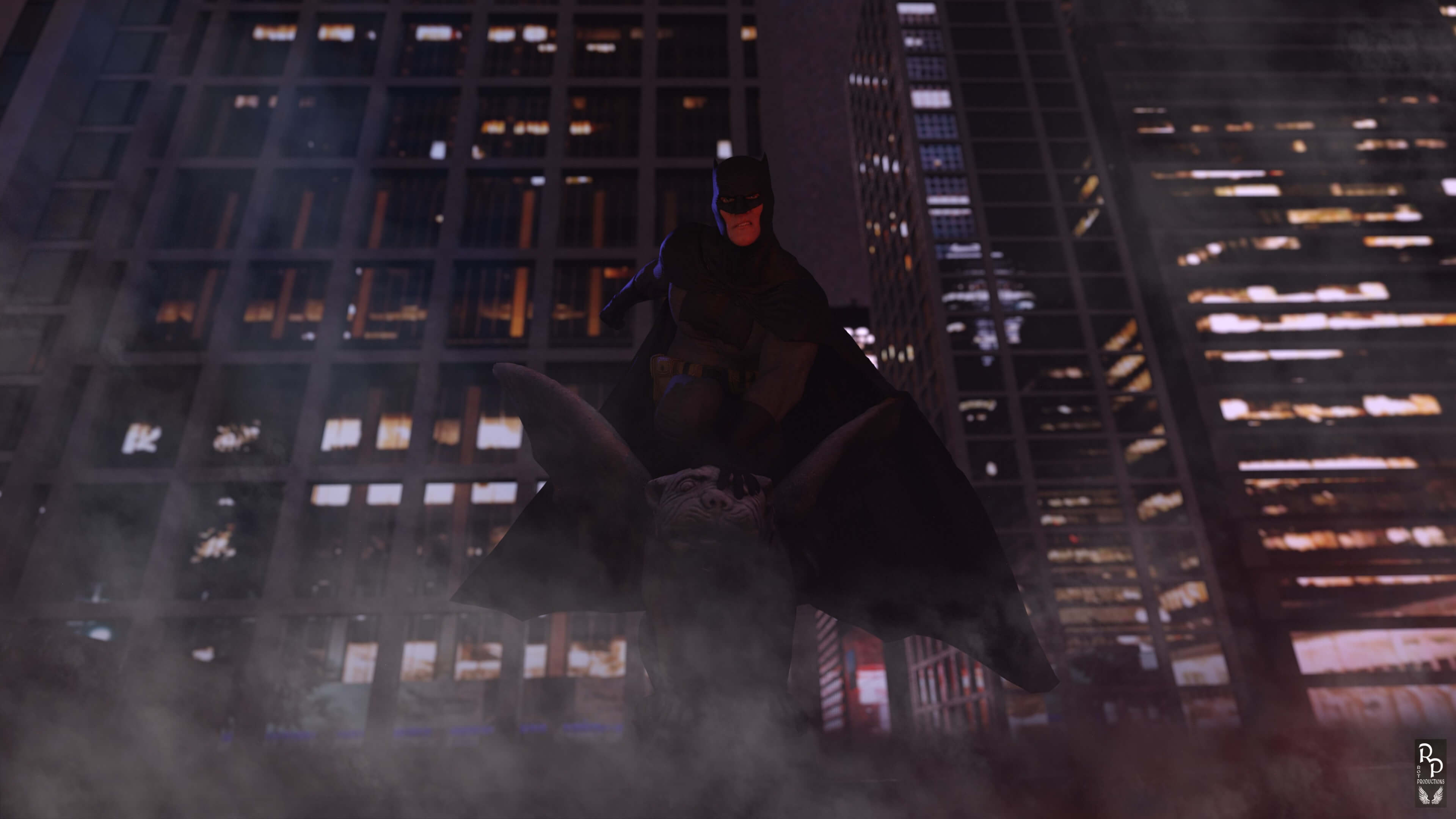Dark Knight 3D Render, Digital Art by benoaks