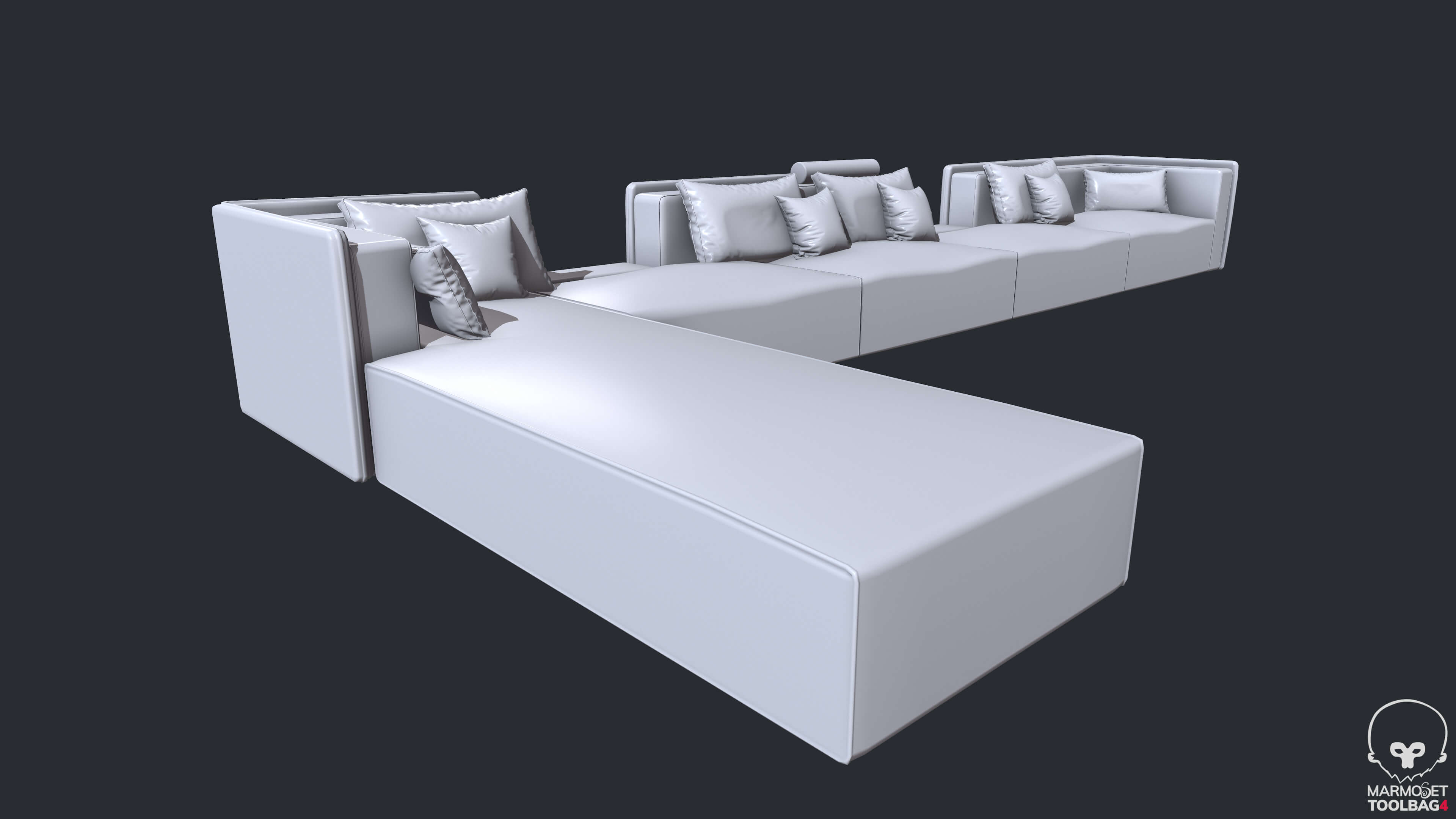 Sofa for Interior - 3D Model by Bhai86000
