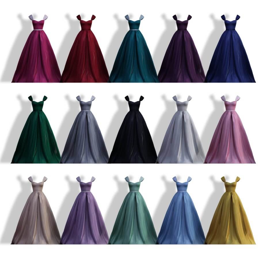 Princess Dress - 3D Model by Bibiella