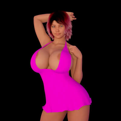 Enya - Ribbon Dress 3D Render | RenderHub Gallery