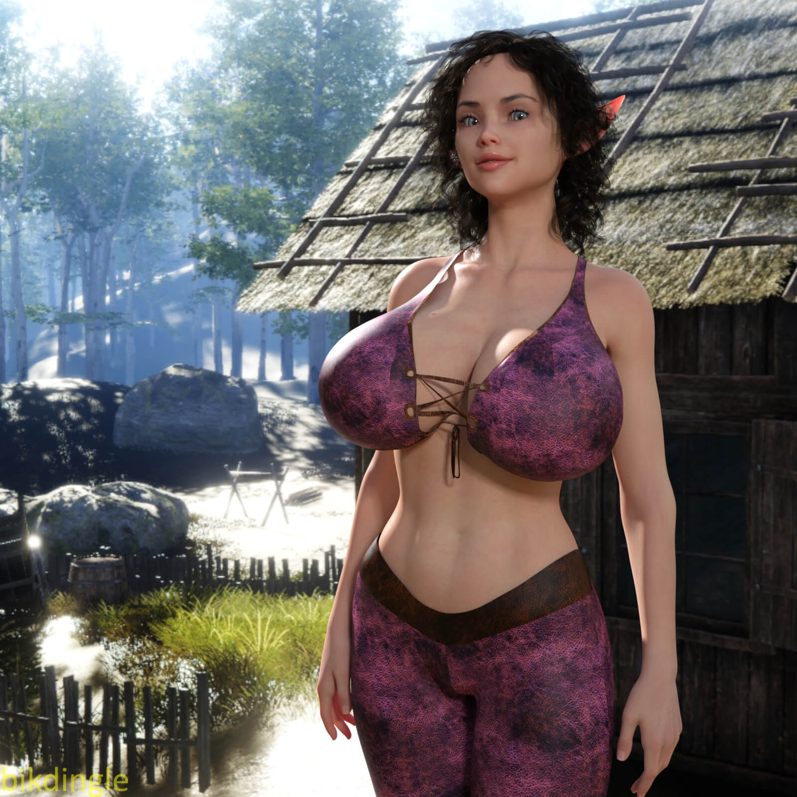 Kess as an Elf 3D Render, Digital Art by bikdingle