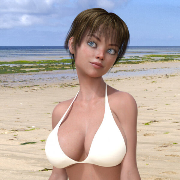 Beach Boobs 1 3D Render, Digital Art by bikdingle
