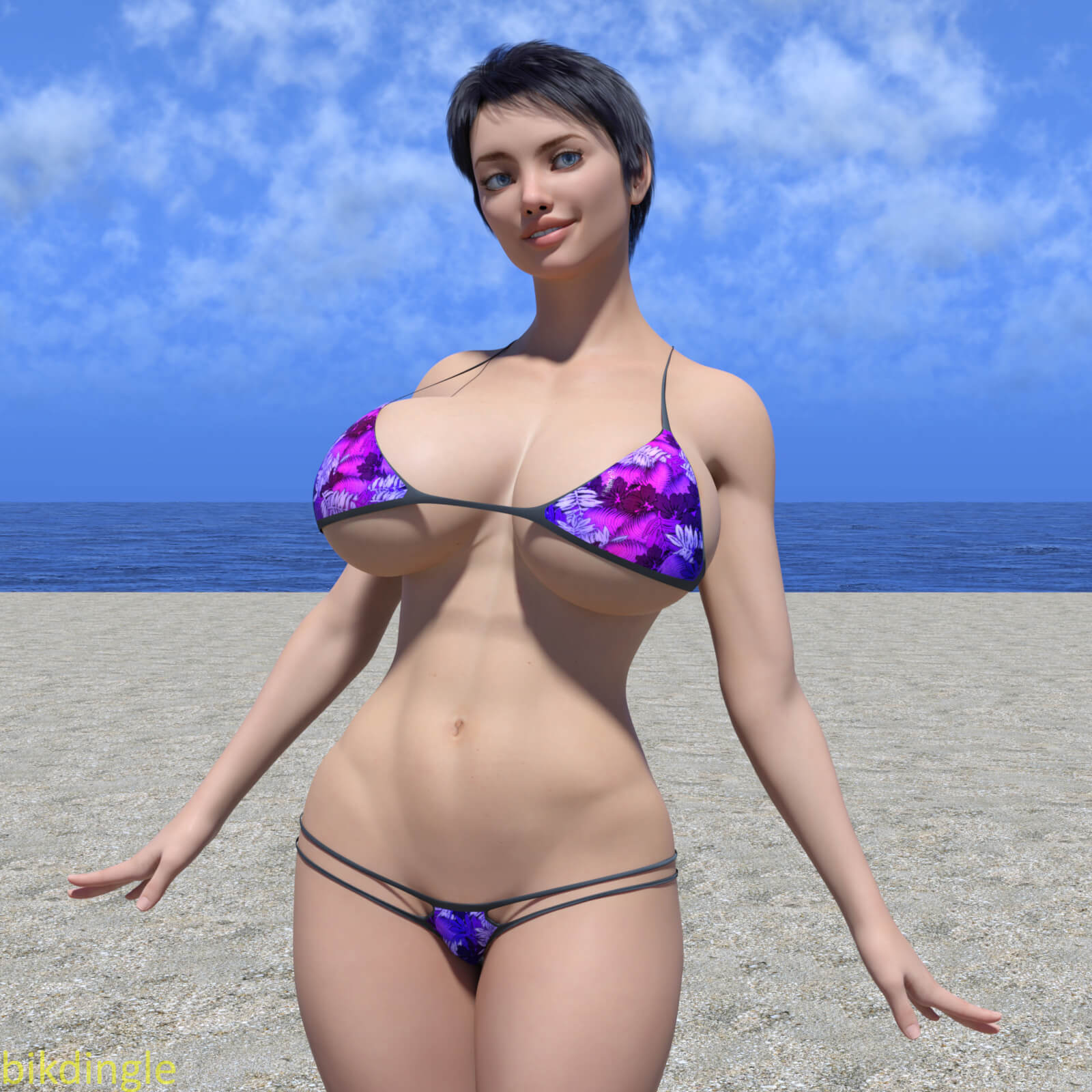 Lisa - Bimini Bikini 3D Render, Digital Art by bikdingle