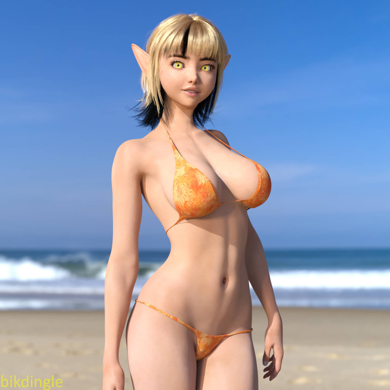 Nalla Bitty Bit Bikini for G9 3D Render, Digital Art by bikdingle