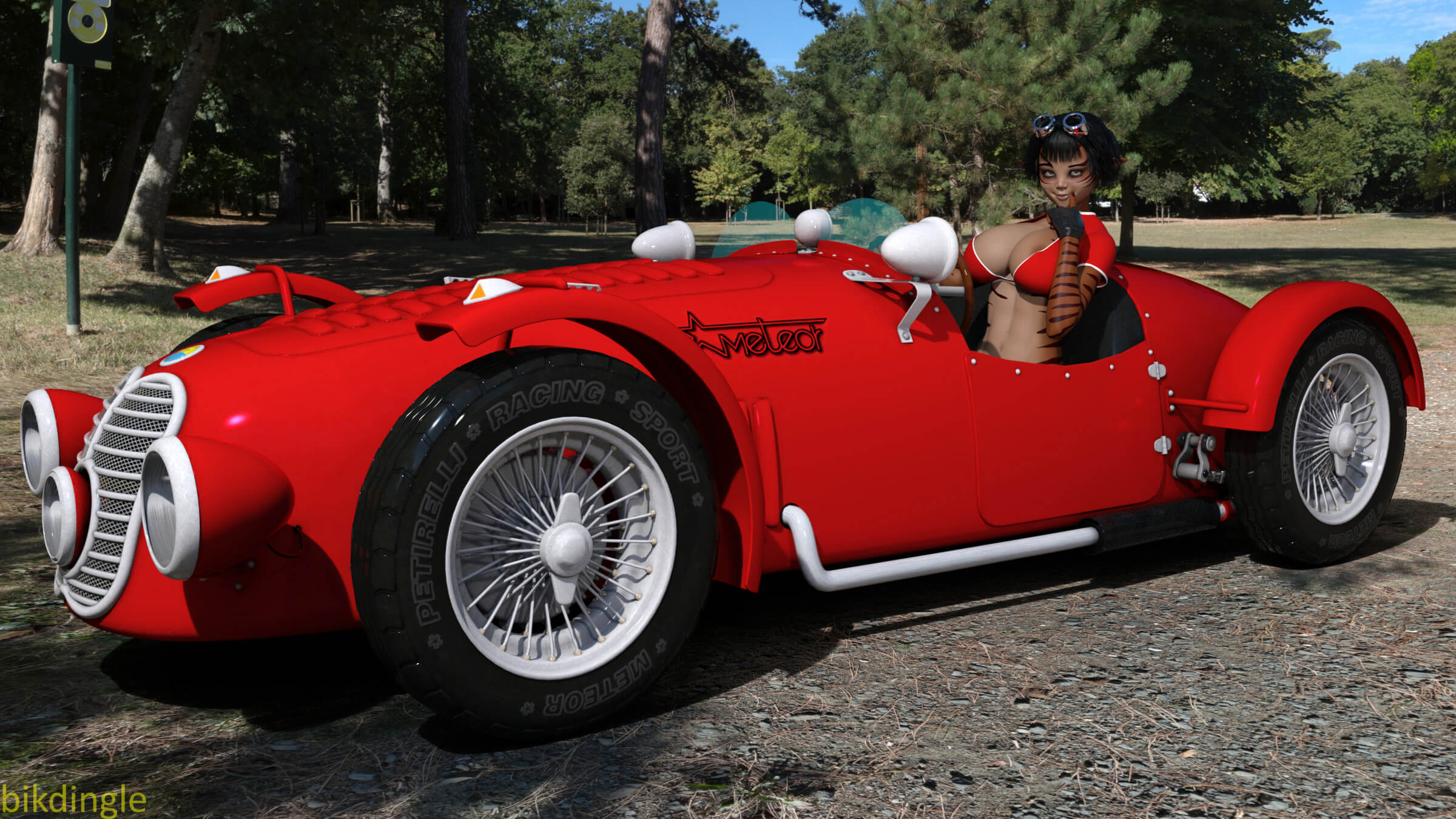 Neeka - Meteor Sports Car 1 3D Render, Digital Art by bikdingle