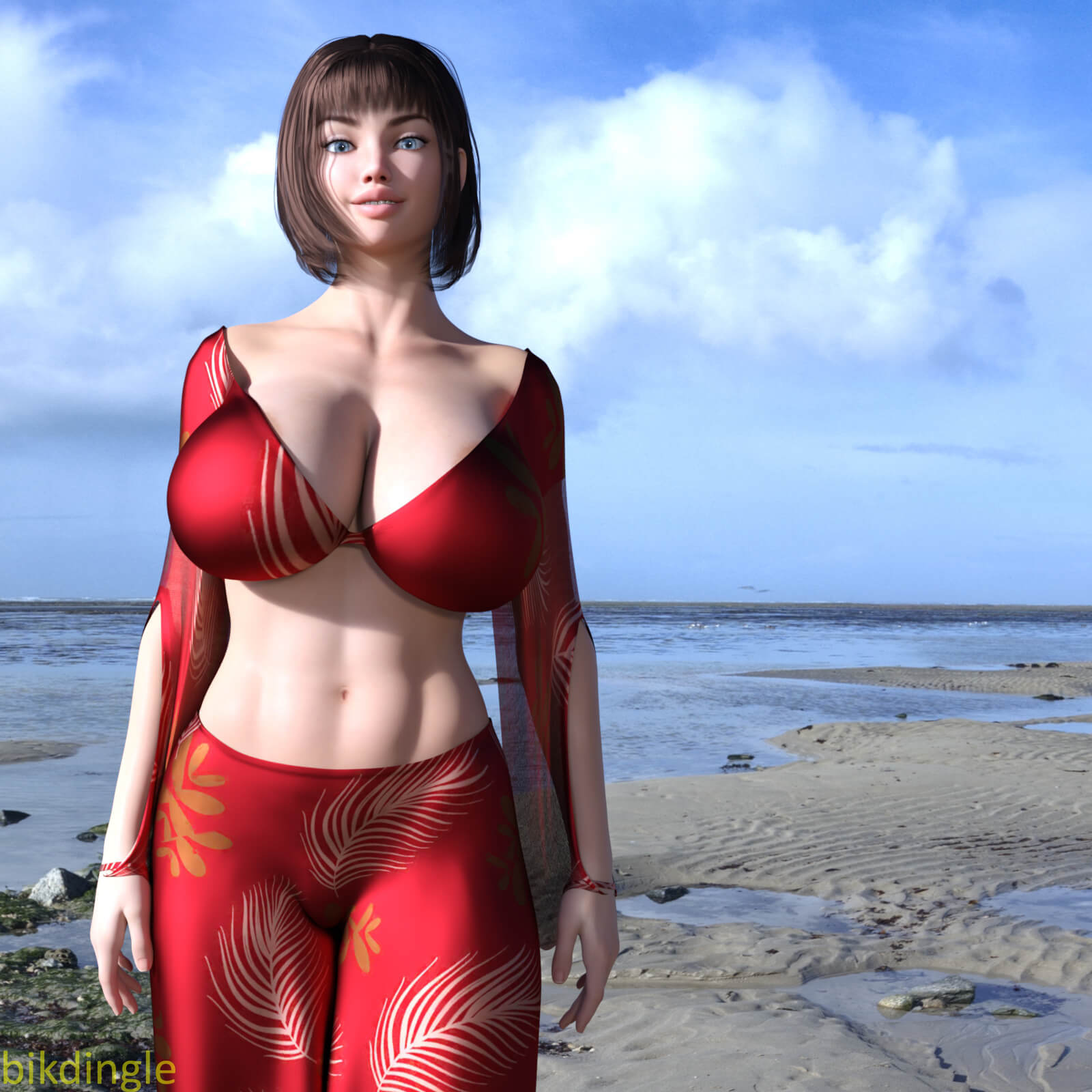 Ophelia 3D Render, Digital Art by bikdingle