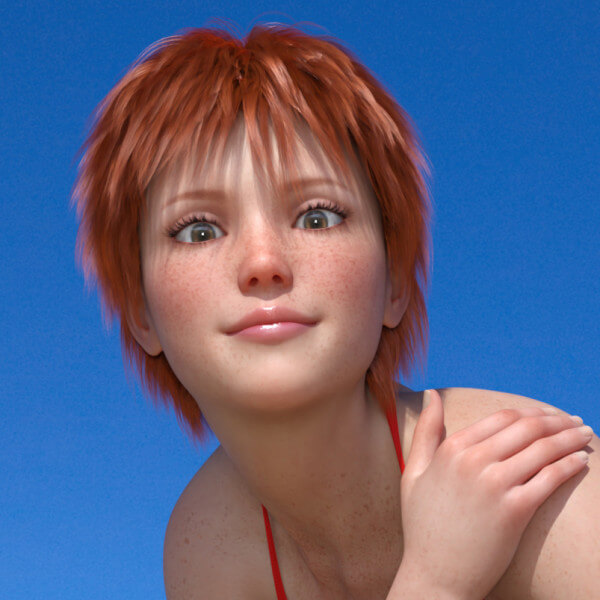 Daisy Mae at the beach 2 3D Render, Digital Art by bikdingle