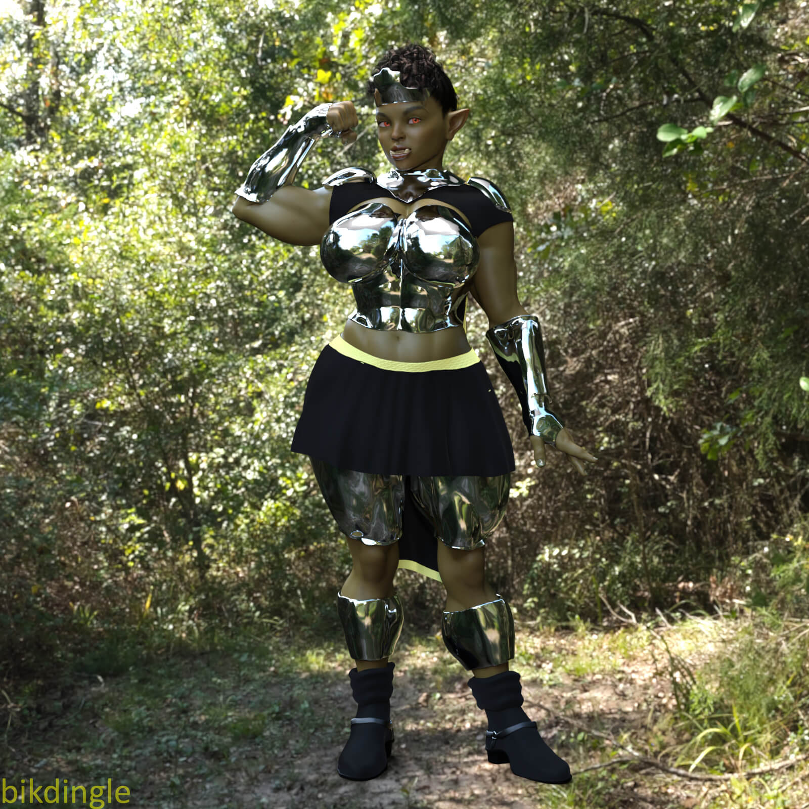 Shara the she orc 3D Render, Digital Art by bikdingle