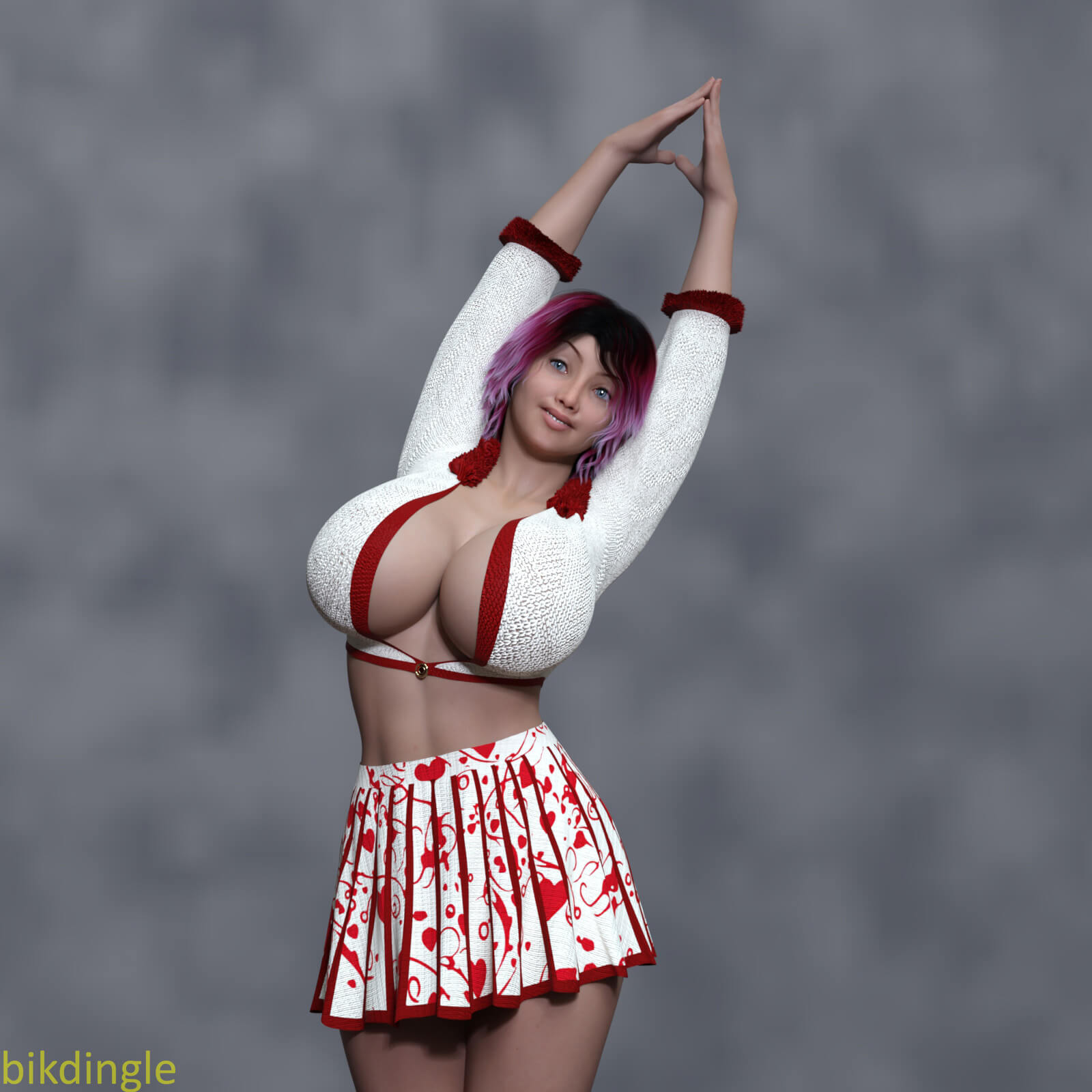 Sweety Set - Valentine Outfit on Fantasy Boobs 3D Render | RenderHub Gallery