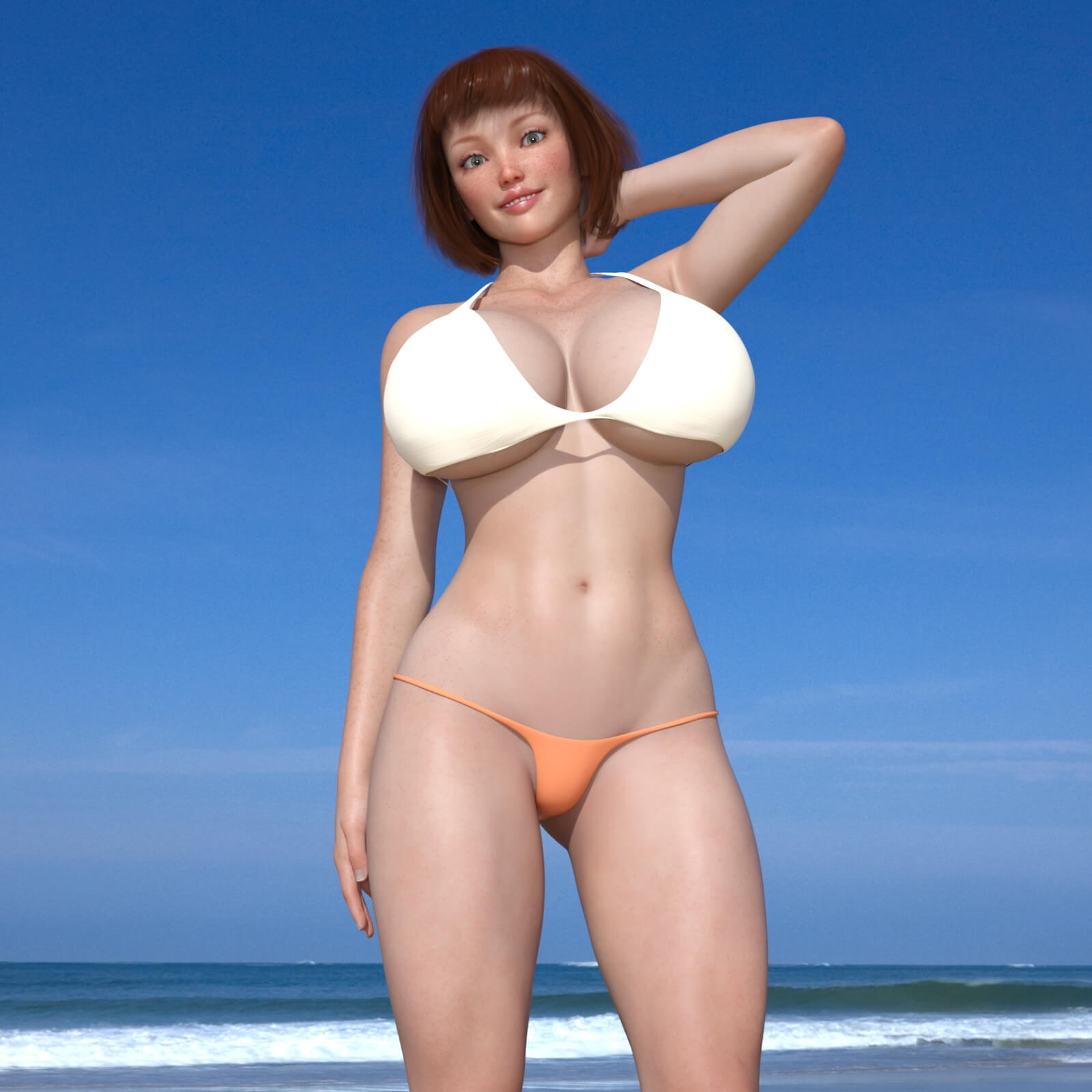 Peaches and Cream Material for Bitty Bit Bikini for G8F - Free Daz Content by bikdingle