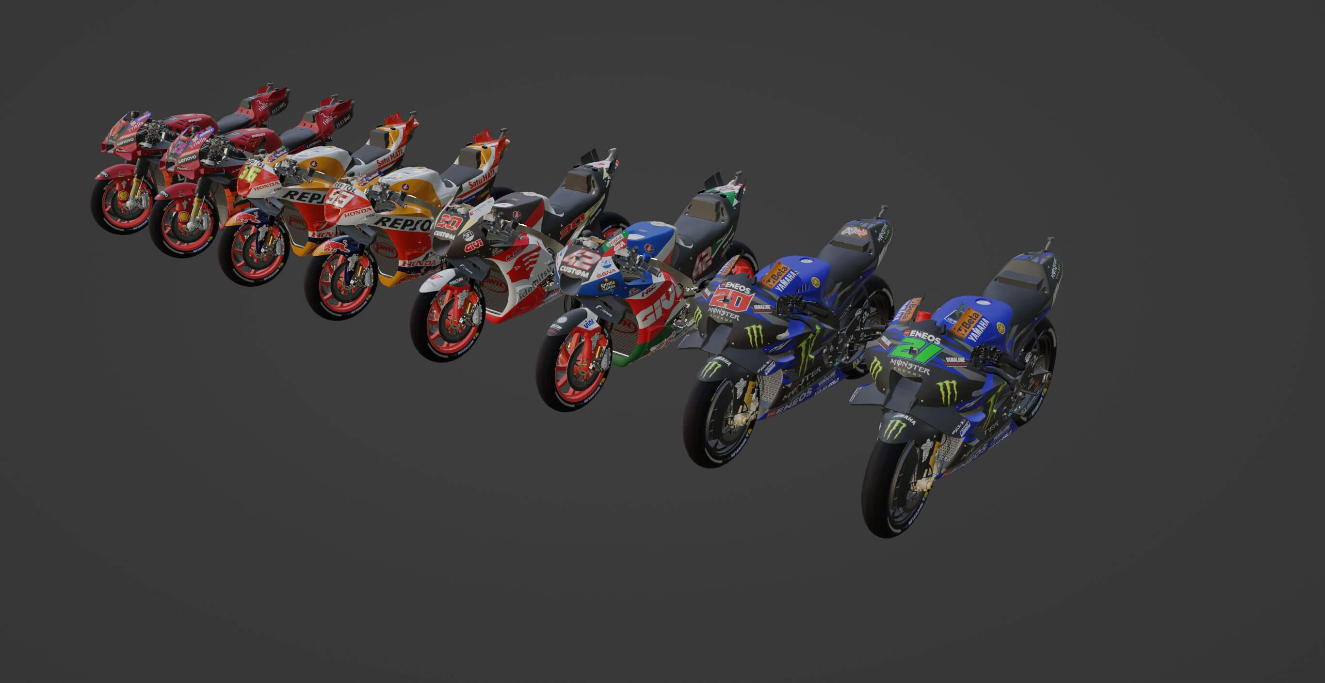 MotoGP 2023 All Bikes Collection - 3D Model by Bikez_3D