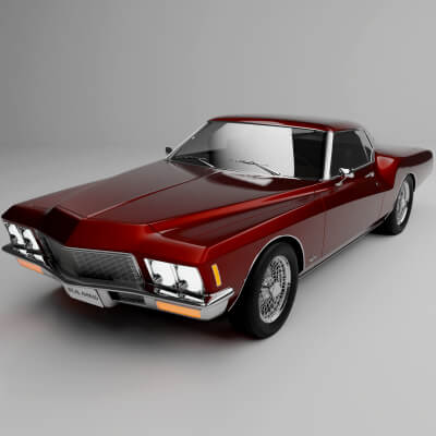 1971 Buick Riviera GS Boattail - 3D Model by BILAL AHMAD