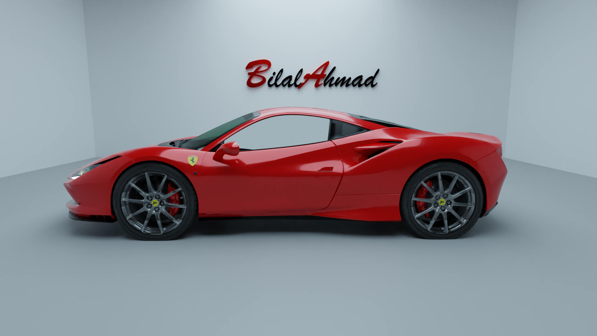 Ferrari F8 Sports Car - 3D Model by BILAL AHMAD
