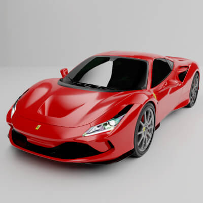 Ferrari F8 Sports Car - 3D Model by BILAL AHMAD