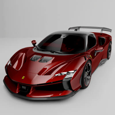 Ferrari Sf90Xx Strada High-Quality, Detailed Interior 3D Model by BILAL ...