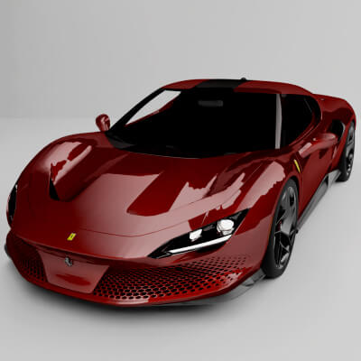 Ferrari Unica SP48 - 3D Model by BILAL AHMAD
