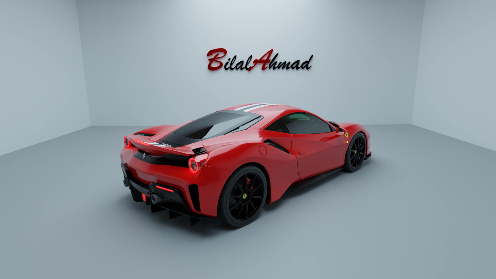 Ferrari 488 Pista - 3D Model by BILAL AHMAD