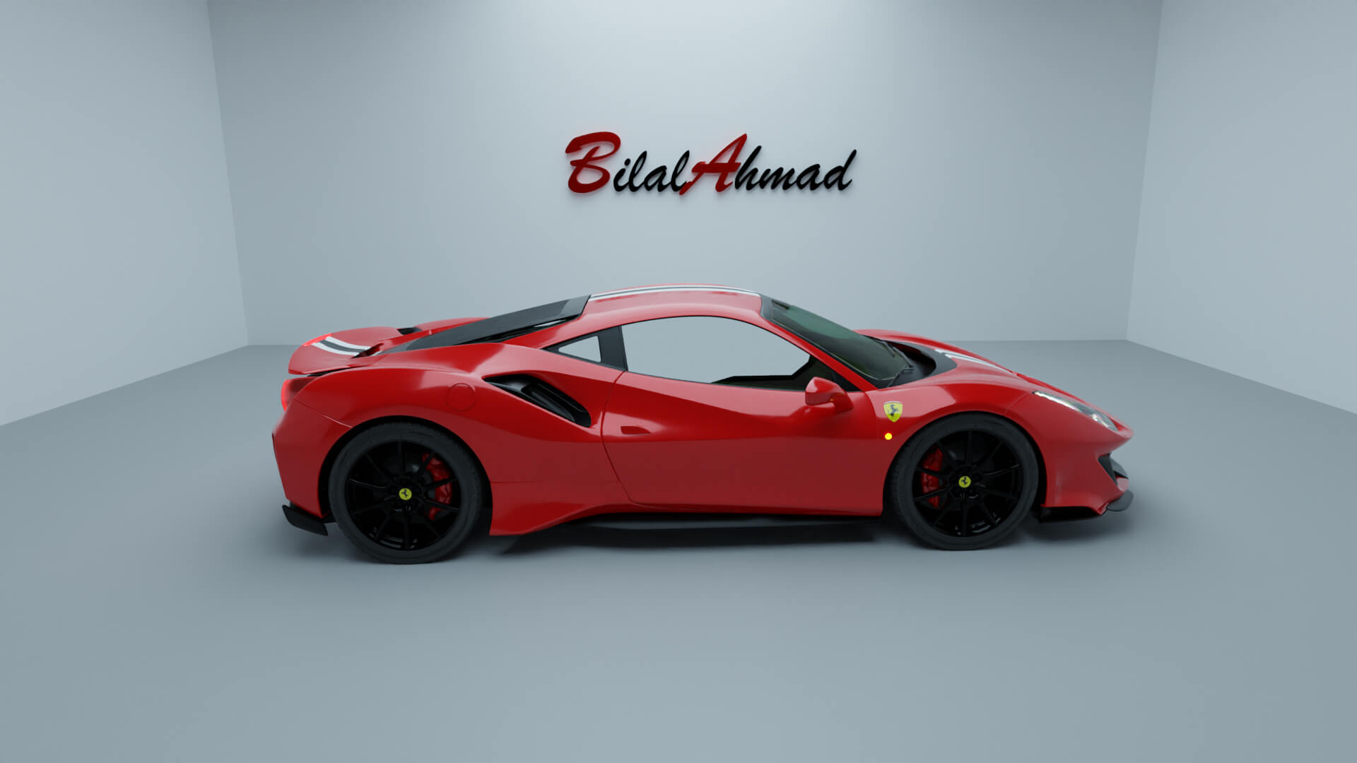 Ferrari 488 Pista - 3D Model by BILAL AHMAD