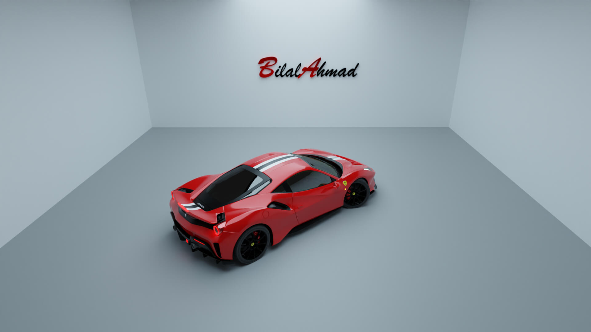 Ferrari 488 Pista - 3D Model by BILAL AHMAD
