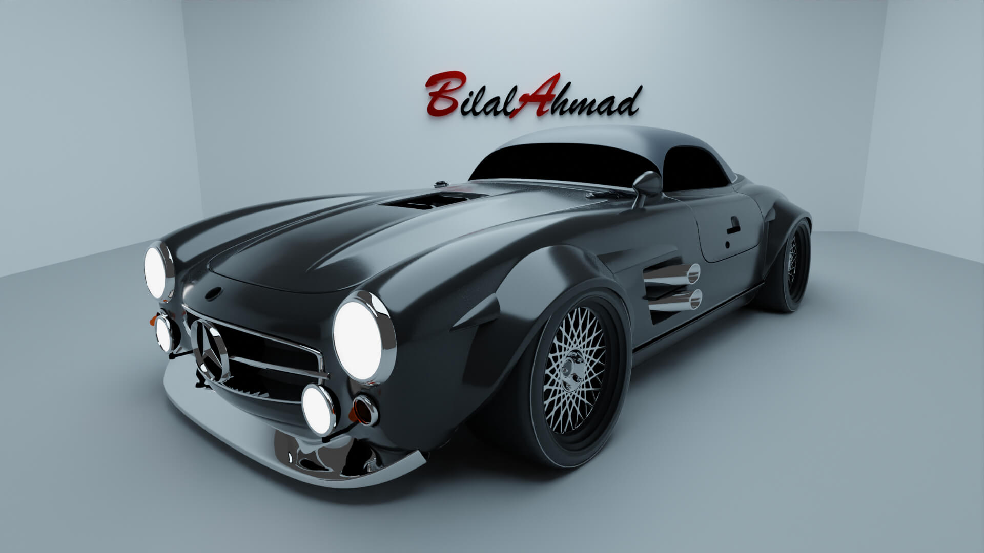 Mercedes-Benz 300 SL Restomod Free 3D Model by BILAL AHMAD