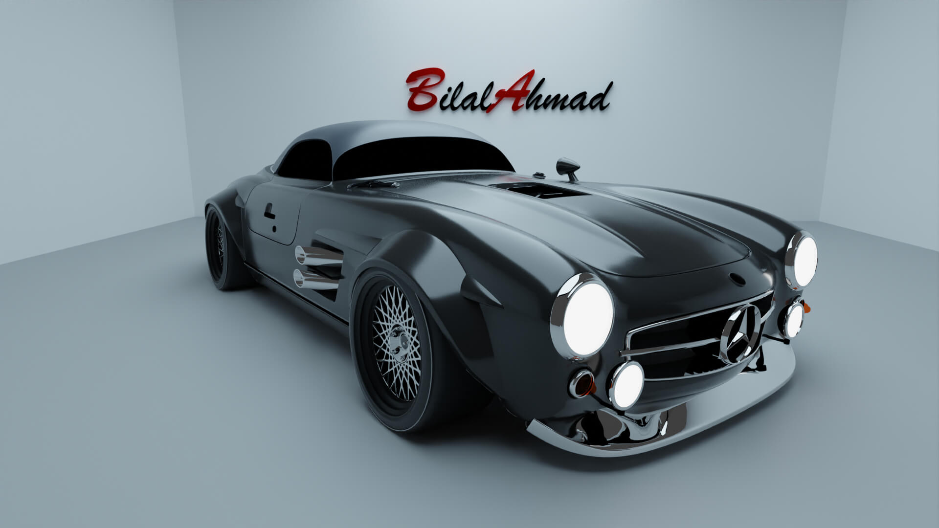 Mercedes-Benz 300 SL Restomod Free 3D Model by BILAL AHMAD