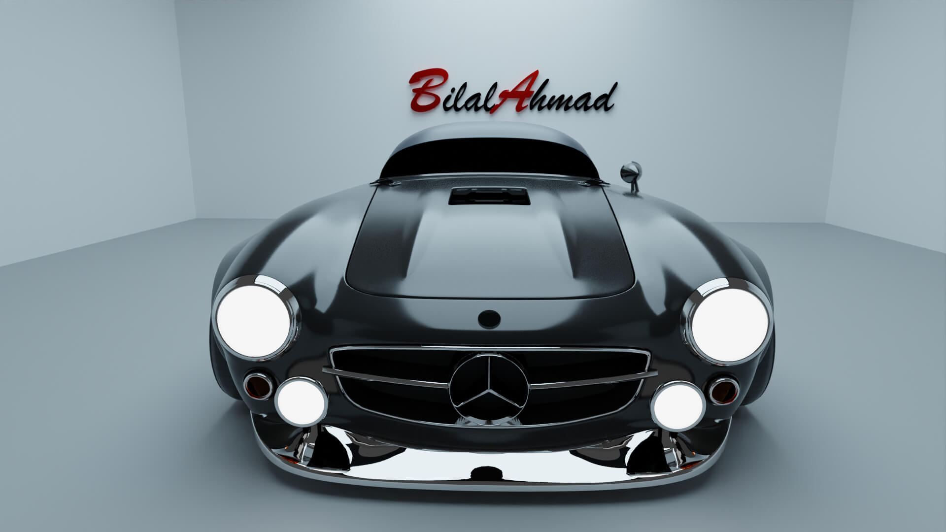 Mercedes-Benz 300 SL Restomod Free 3D Model by BILAL AHMAD