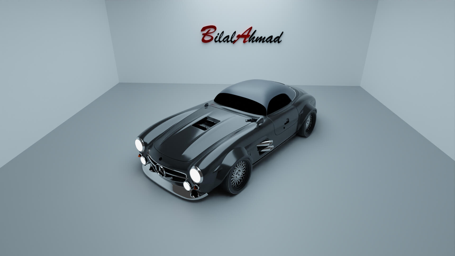 Mercedes-Benz 300 SL Restomod Free 3D Model by BILAL AHMAD