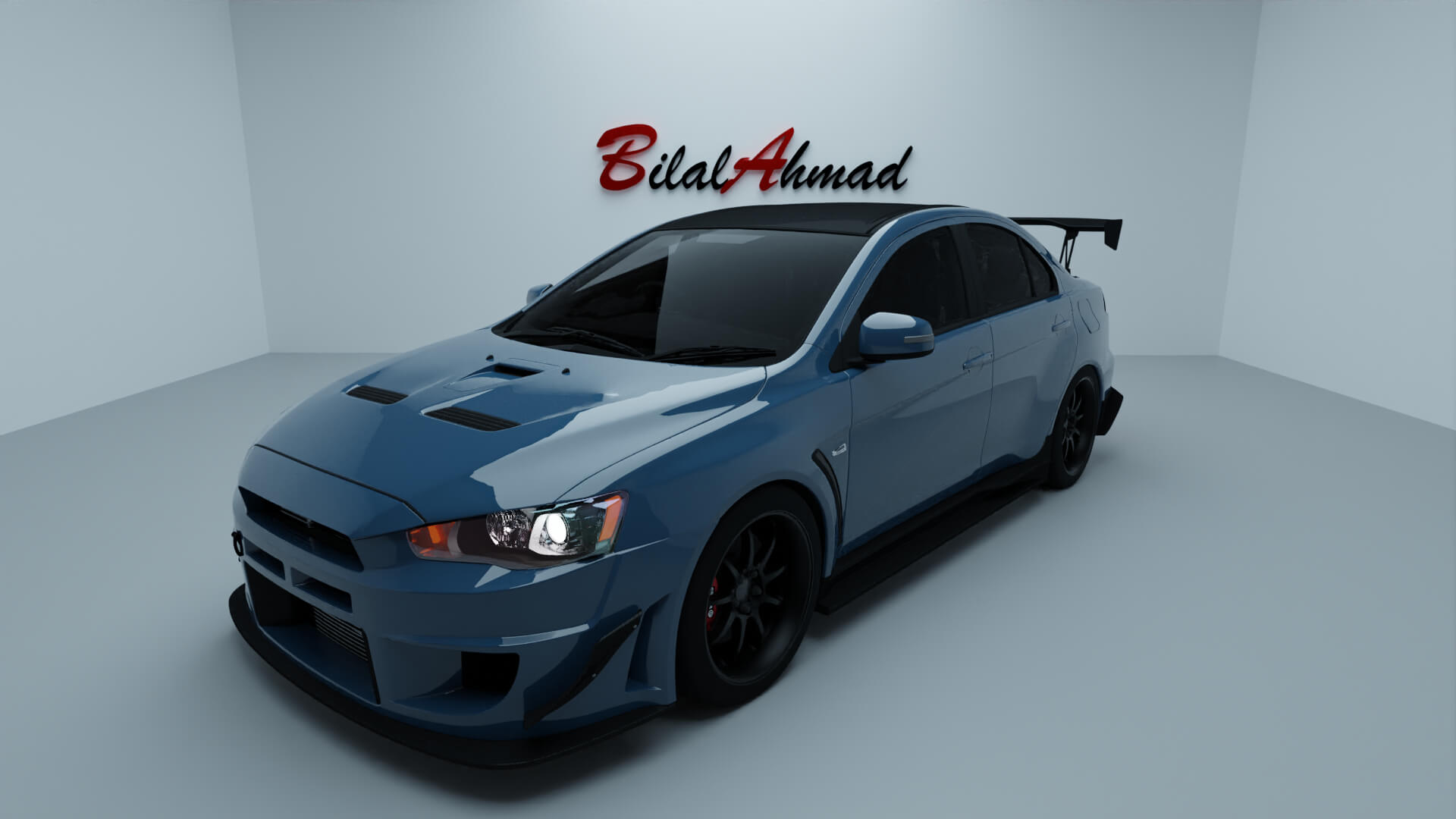 Mitsubishi Lancer Evolution Sunline Racing - 3D Model by BILAL AHMAD