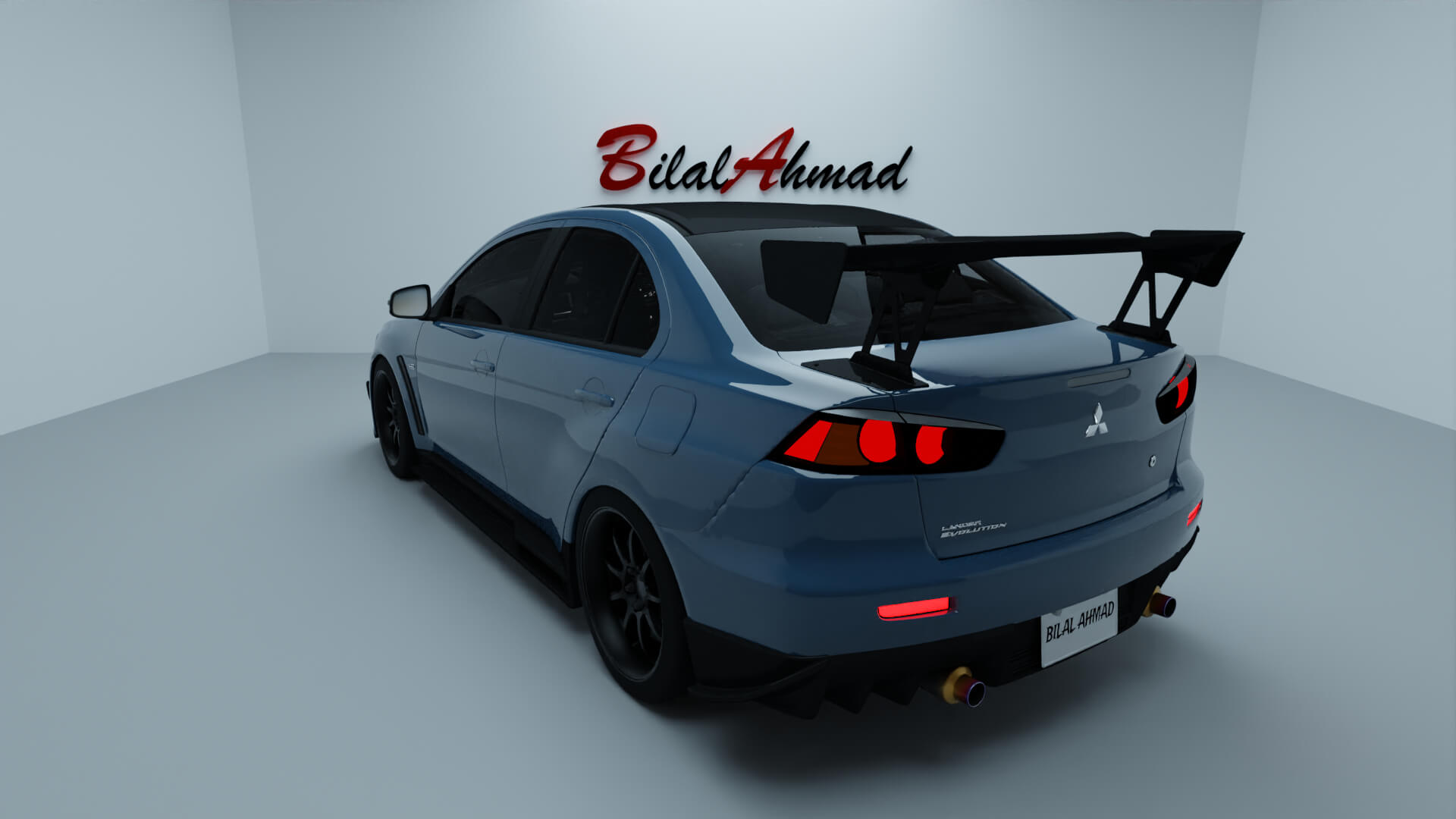 Mitsubishi Lancer Evolution Sunline Racing - 3D Model by BILAL AHMAD