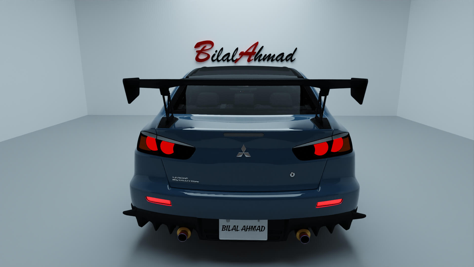 Mitsubishi Lancer Evolution Sunline Racing - 3D Model by BILAL AHMAD