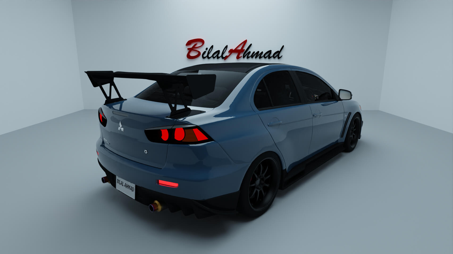 Mitsubishi Lancer Evolution Sunline Racing - 3D Model by BILAL AHMAD