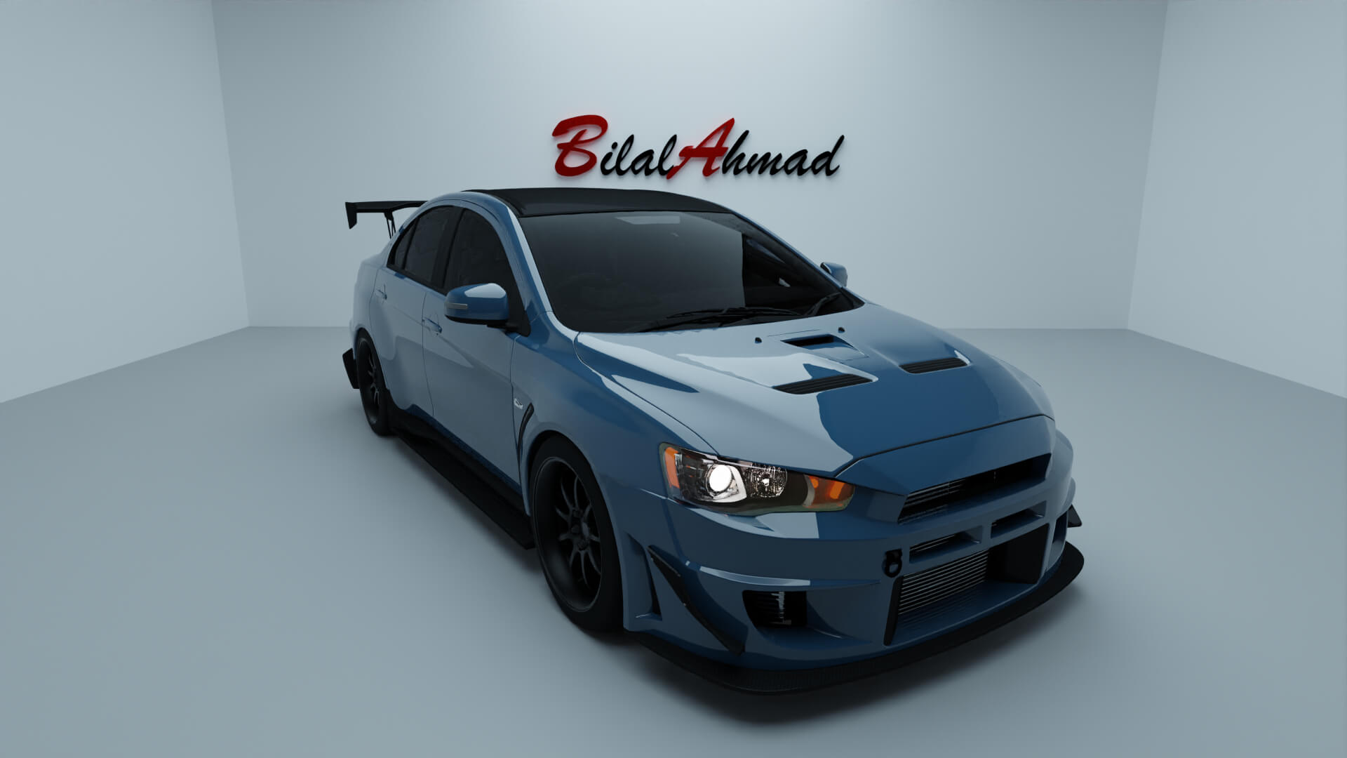 Mitsubishi Lancer Evolution Sunline Racing - 3D Model by BILAL AHMAD