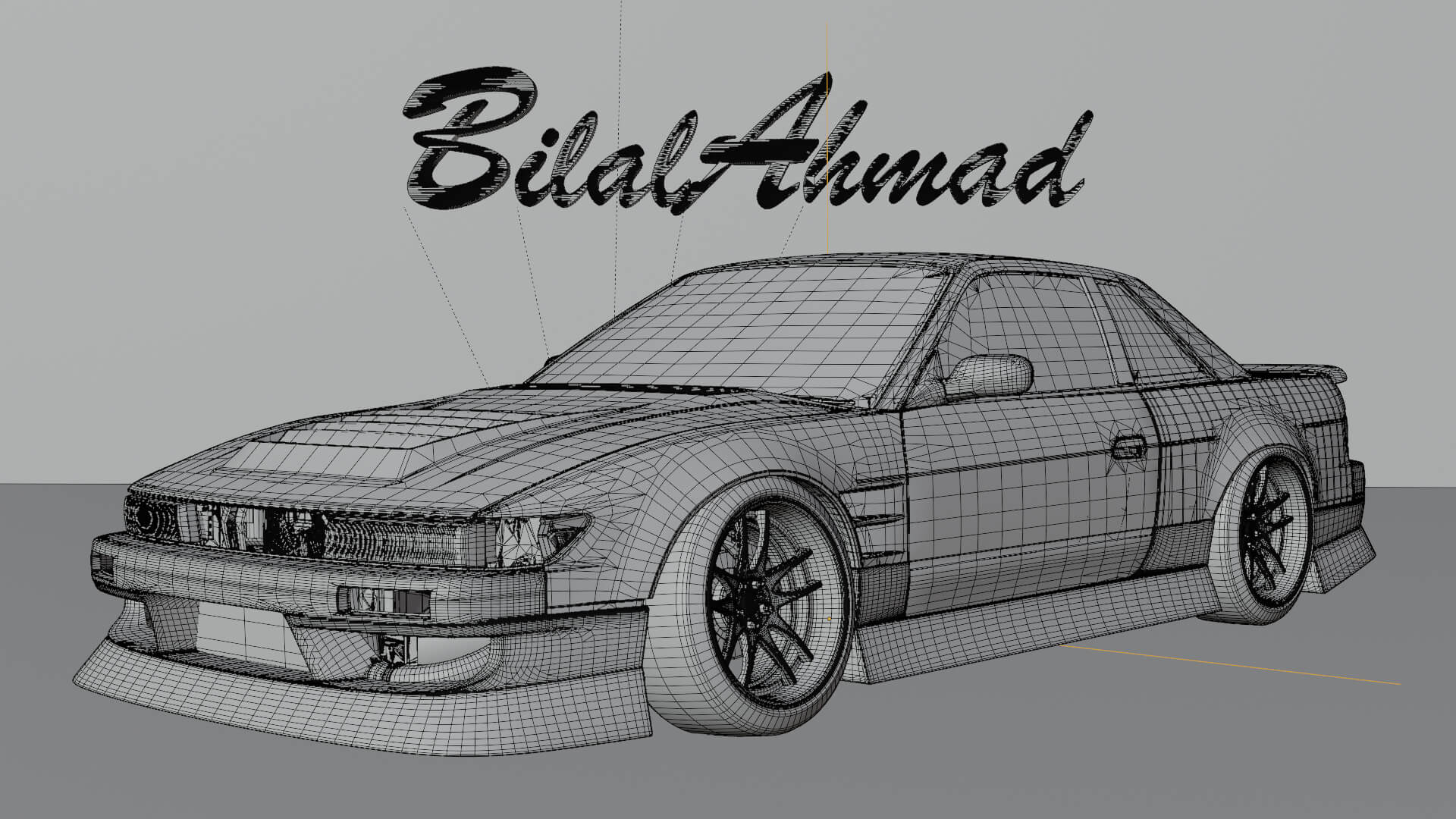 Nissan S13 Racing - 3D Model by BILAL AHMAD