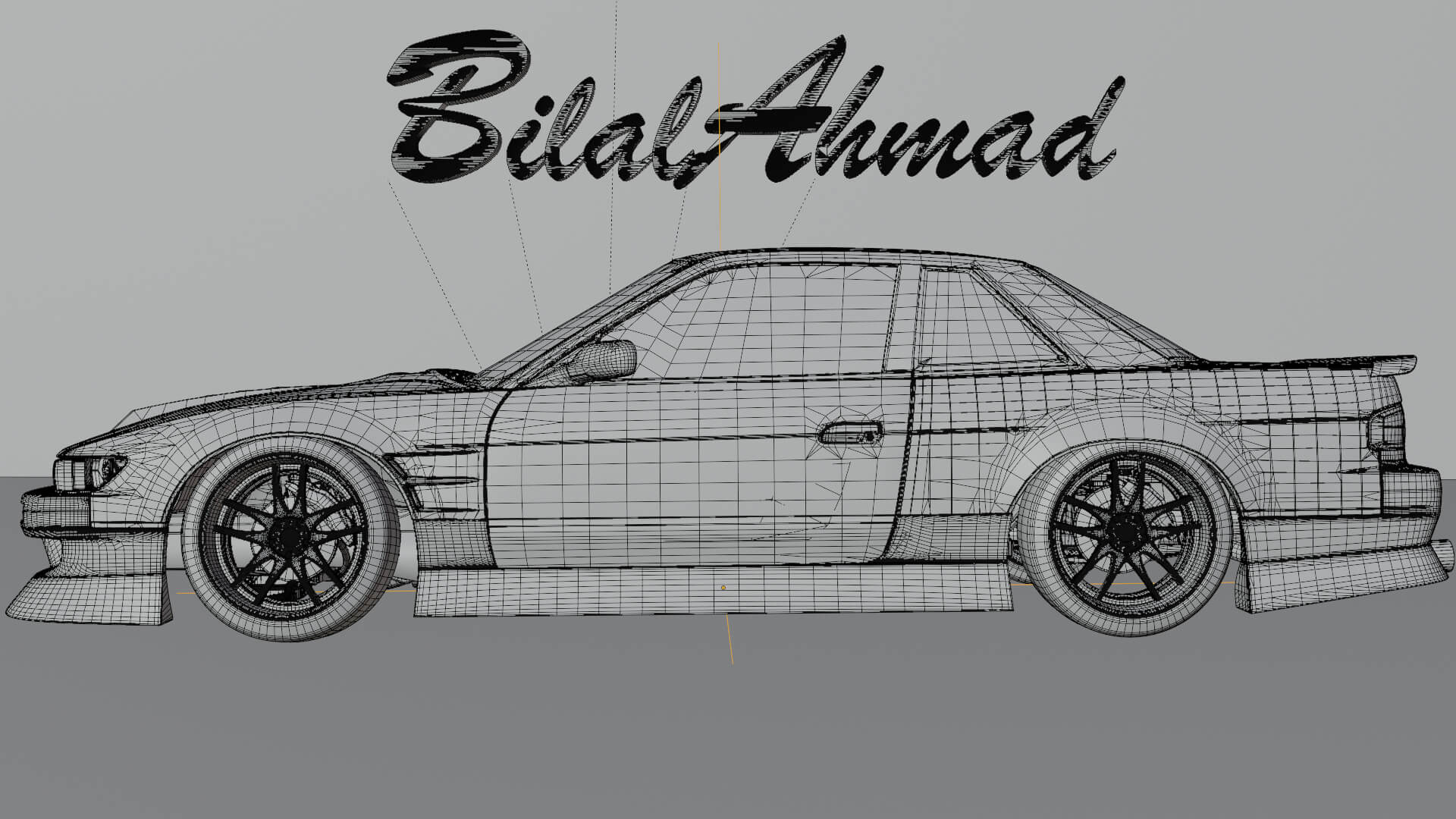 Nissan S13 Racing - 3D Model by BILAL AHMAD