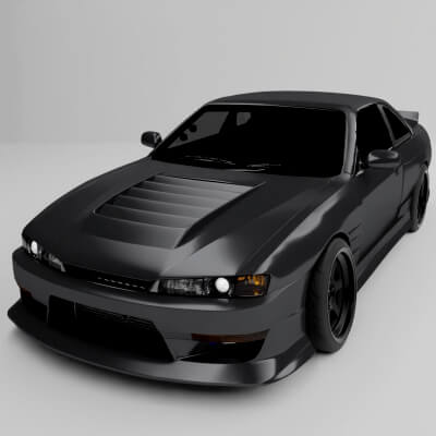 Nissan Silvia S14 3D Model with Interior Detail by BILAL AHMAD