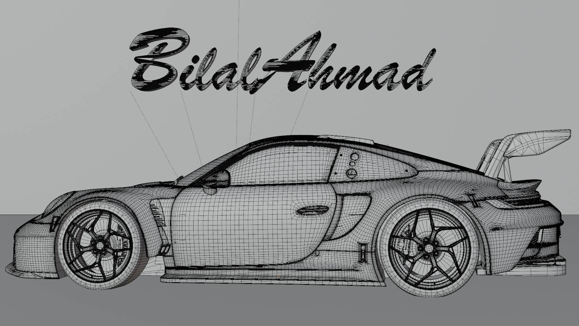 Porsche 992 Gt3R - 3D Model by BILAL AHMAD