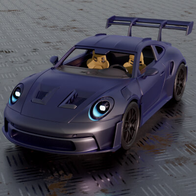 Porshe 992 Gt3Rs - 3D Print Model by BILAL AHMAD