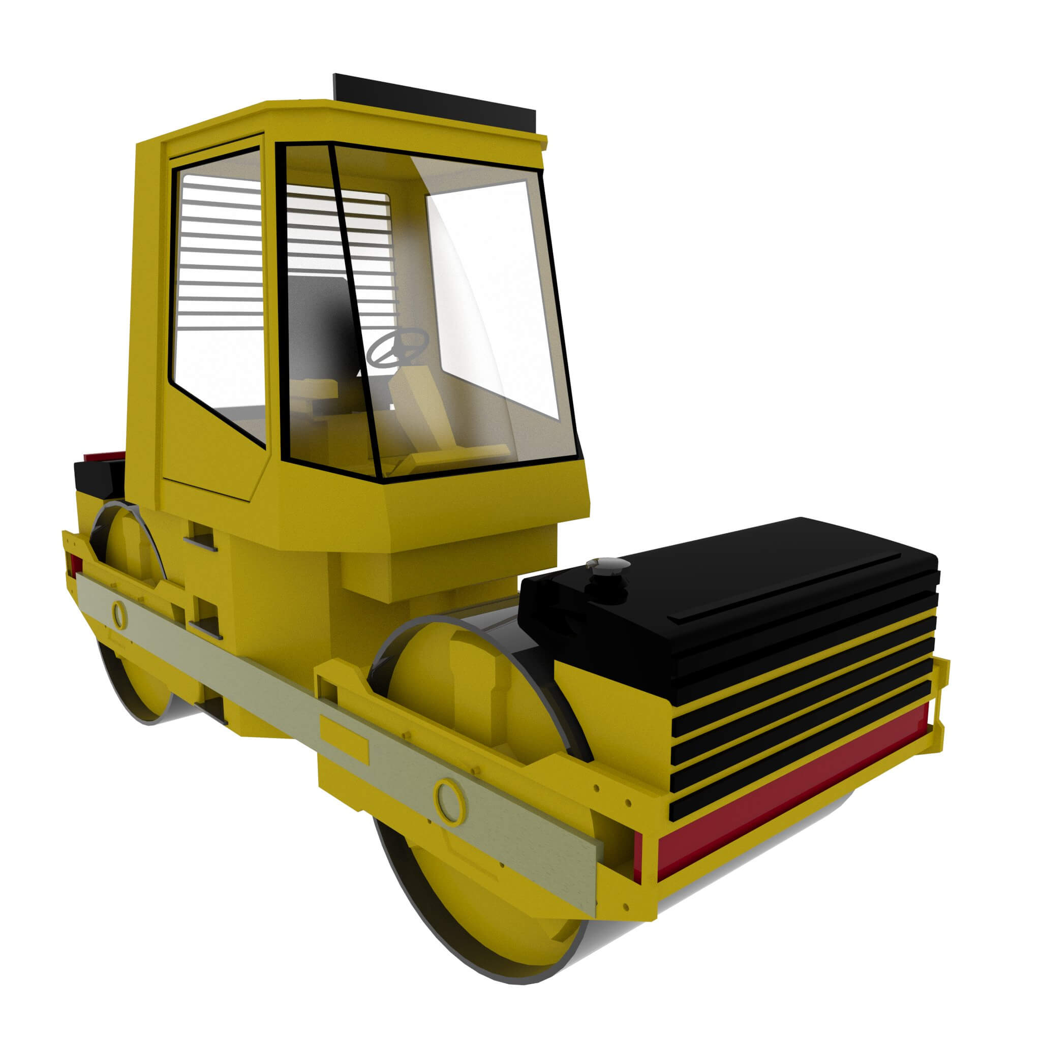 Asphalt Roller - 3D Model by BILALGOK