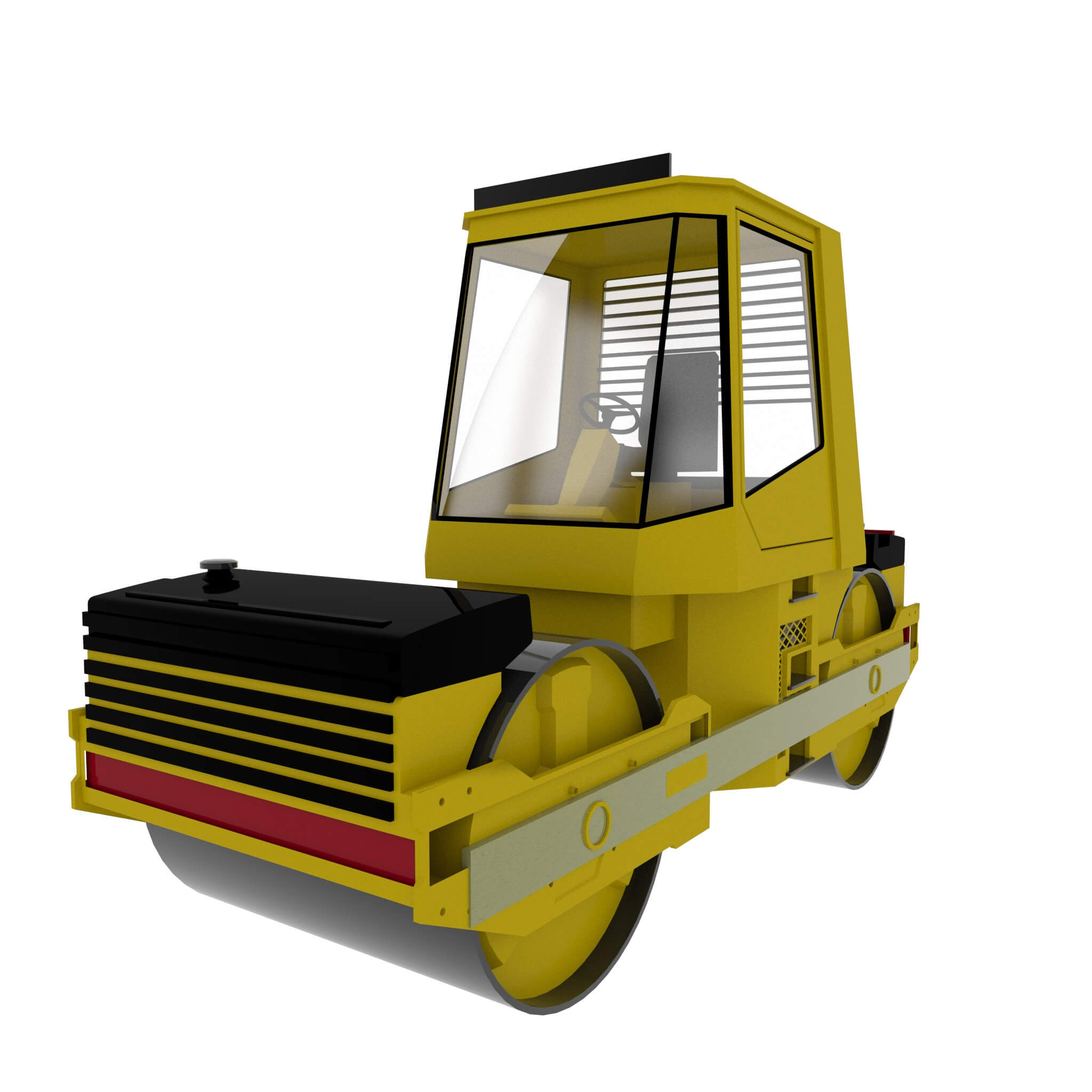 Asphalt Roller - 3D Model by BILALGOK